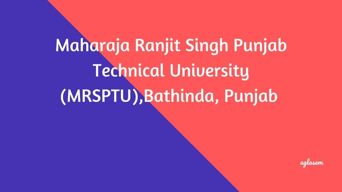 MRSPTU Date Sheet 2023 - Check Exam Date